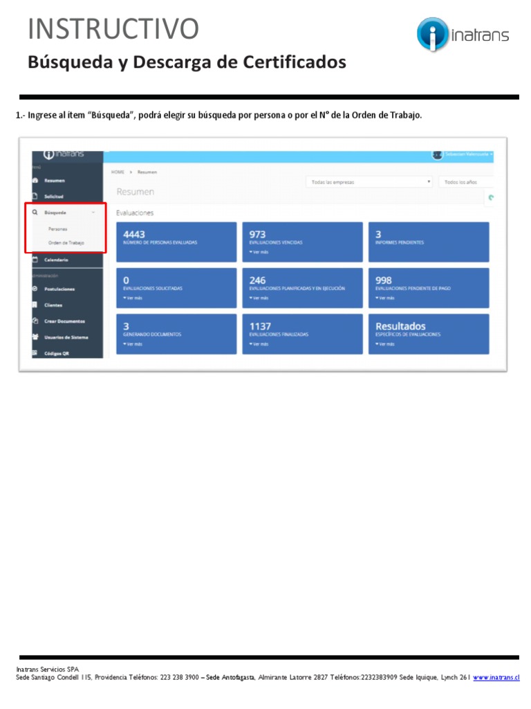 Instructivo Búsqueda y Descarga de Certificados Simulador | PDF | Informática
