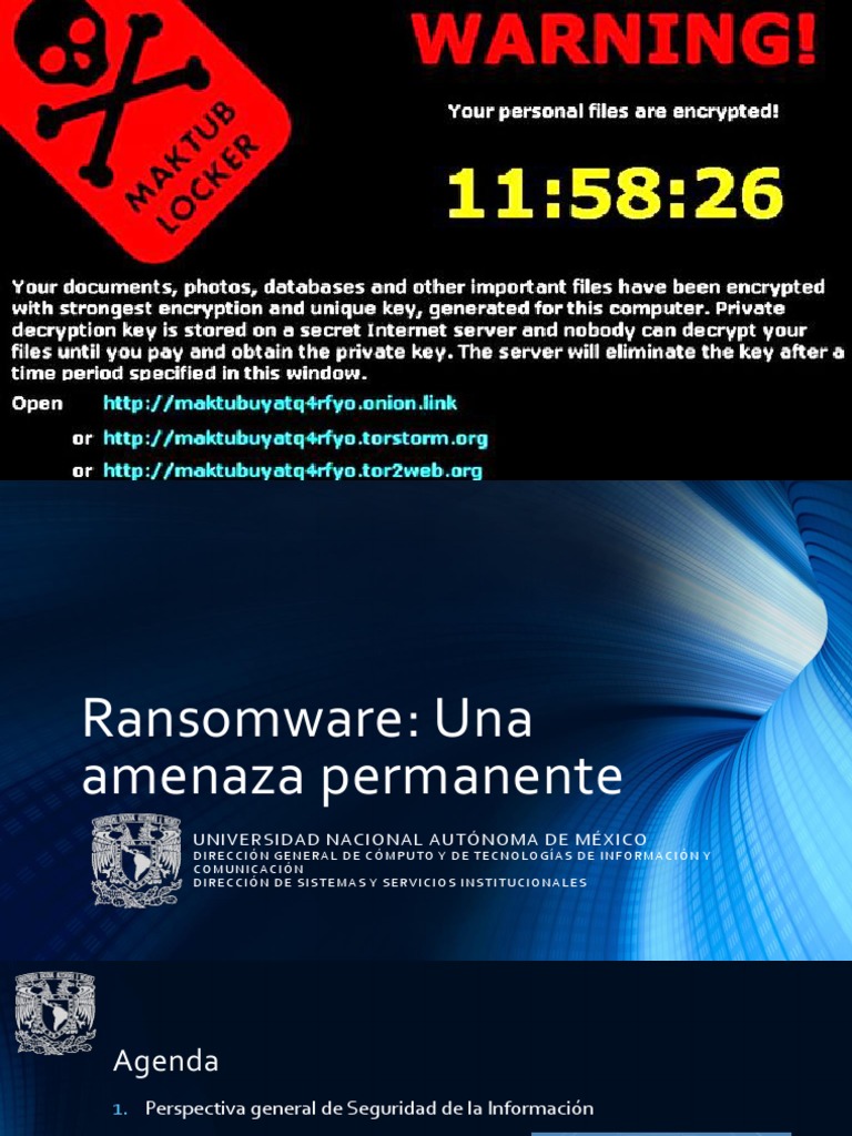 Presentación Ransomware | PDF | Secuestro de datos | Malware