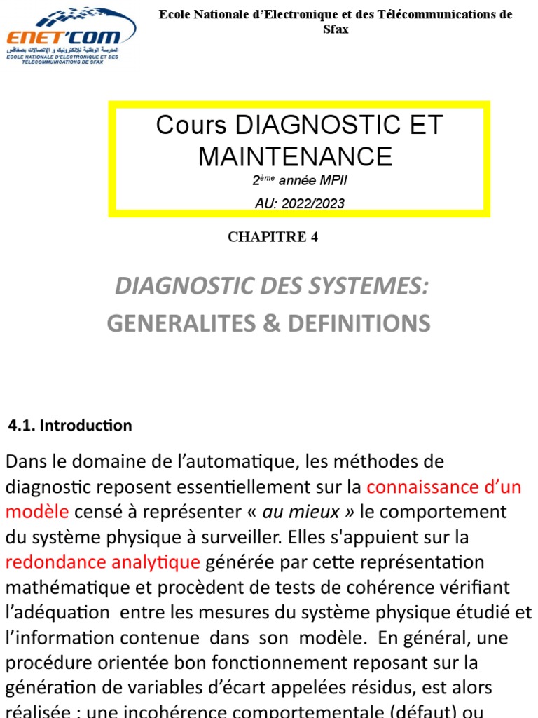 Chapitre 4 Diag Generalites Prof | PDF | Capteur
