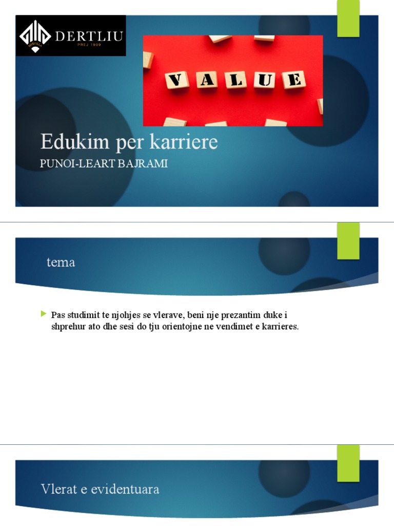 Edukim Per Karriere-projekt | PDF