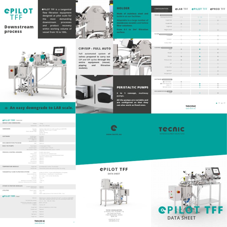 ePILOT TFF Datasheet | PDF | Pump | Chemical Engineering