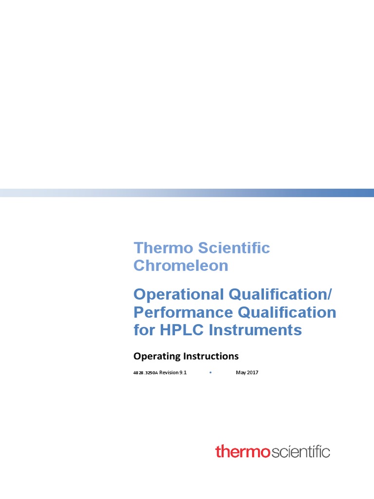 Oi HPLC Oq PQ Doc4828 3250a 9 1 | PDF | Thermometer | High Performance ...
