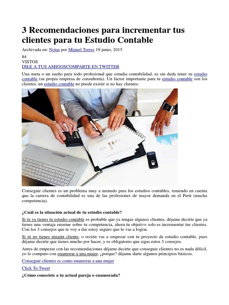 Clientes Estudio Contable | PDF | Contabilidad | Cliente