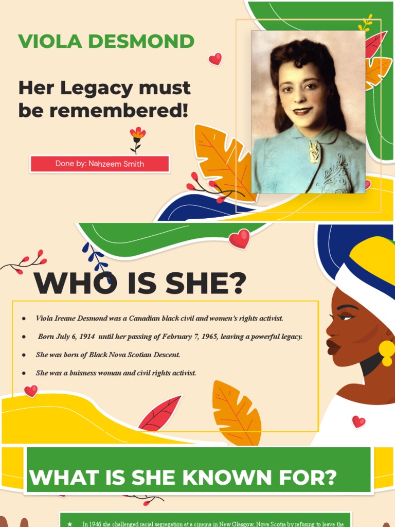 The Impact of Viola Desmond | PDF | Politics And Race | Discrimination ...