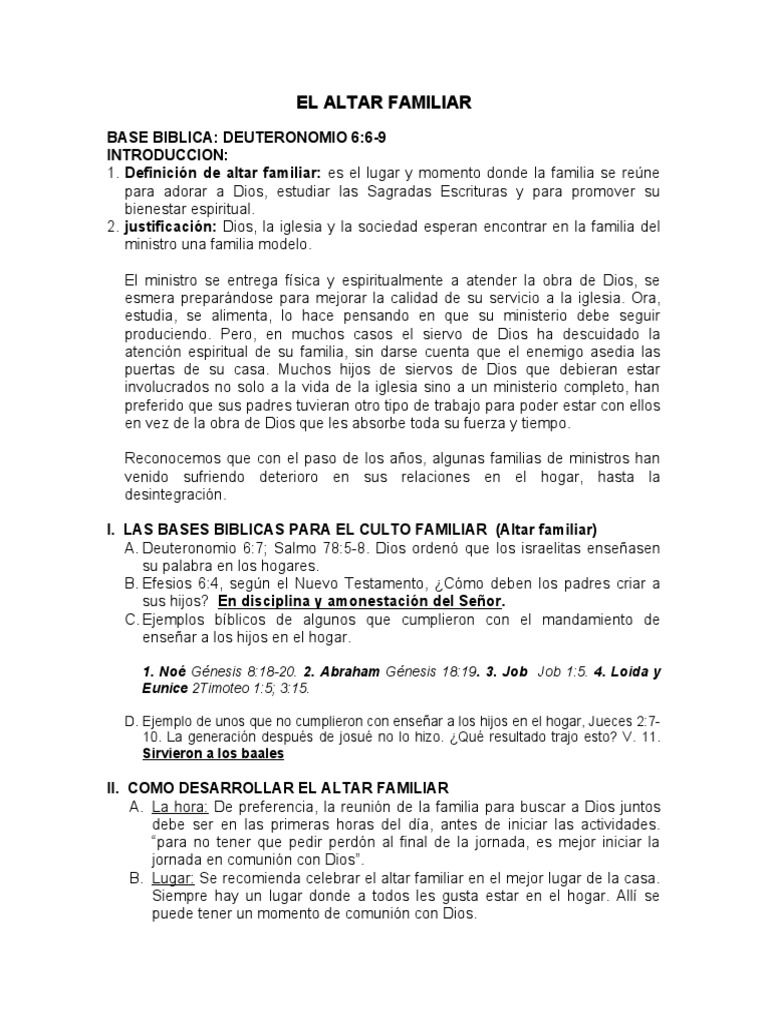 El Altar Familiar | PDF