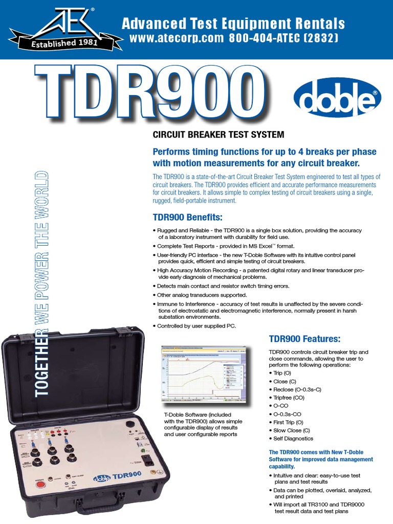 Doble-Tdr900 Brochure | PDF | Electrical Network | Voltage
