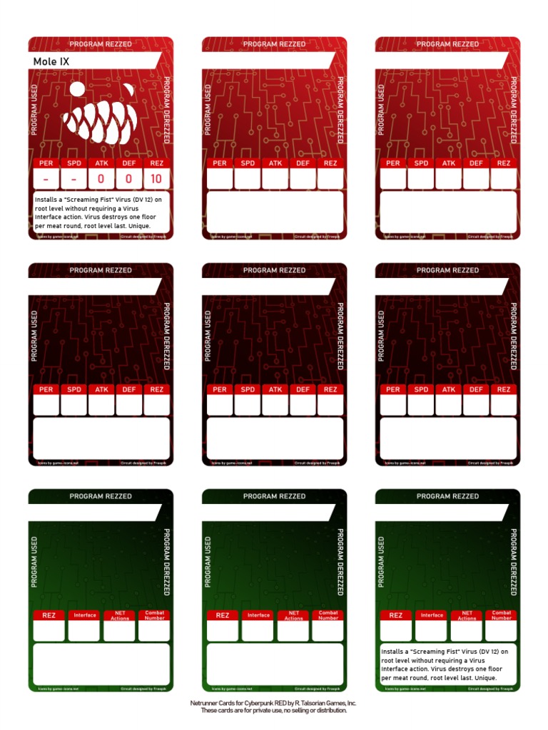 Netrunner Cards Blank-4 | PDF