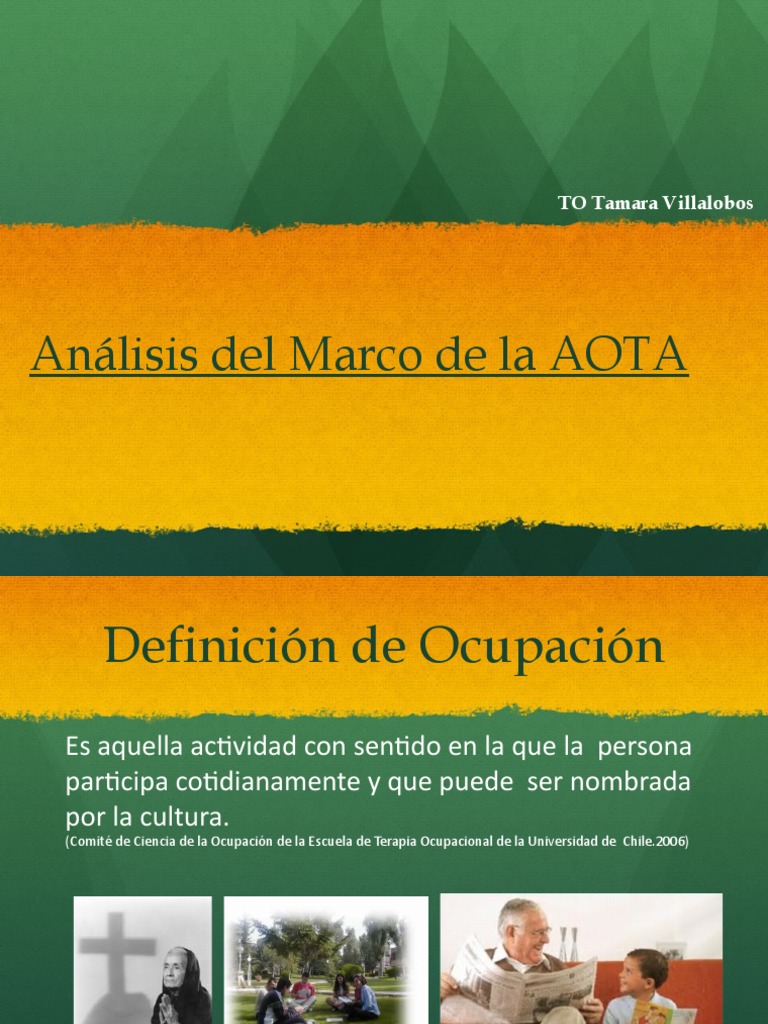 Marco de La AOTA | PDF | Aprendizaje | Cognición