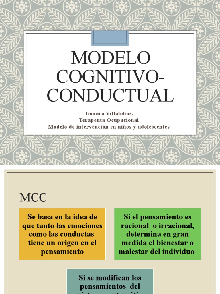 Modelo Cognitivo Conductual 2021 | PDF | Terapia de conducta cognitiva ...