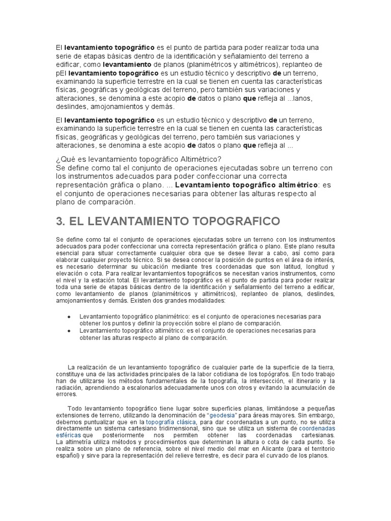 El proceso de levantamiento topográfico: definición, tipos y etapas ...