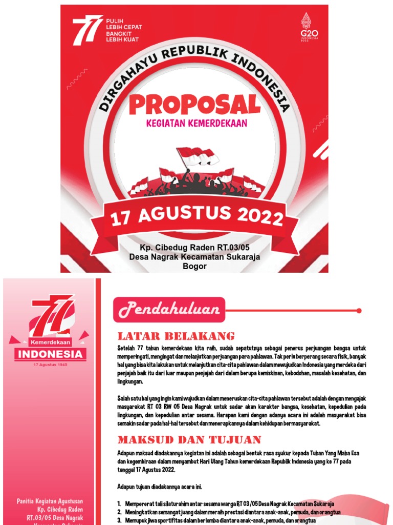 Proposal Agustusan | PDF