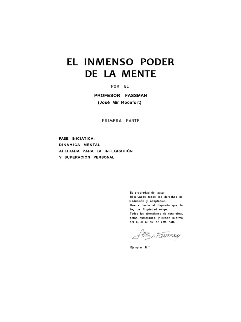 El Inmenso Poder de La Mente I - Profesor Fassman - 01 - 99 - 99pg ... El Inmenso Poder de La Mente I - Profesor Fassman - 01 - 99 - 99pg ...