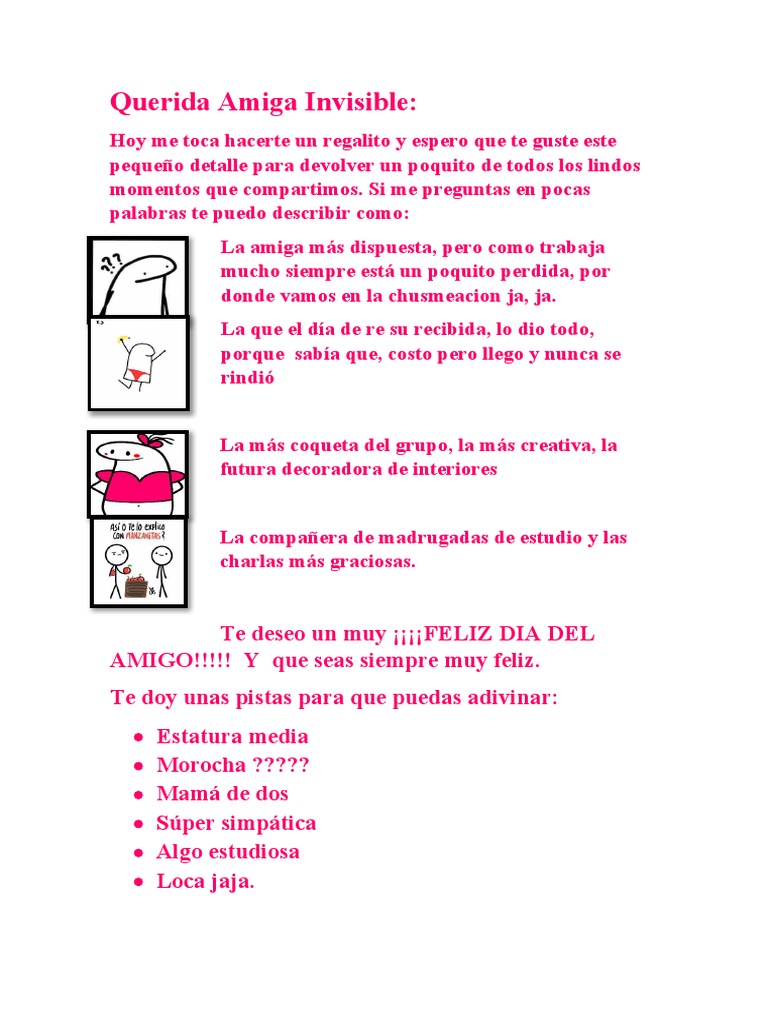 Querida Amiga Invisible Barbi | PDF