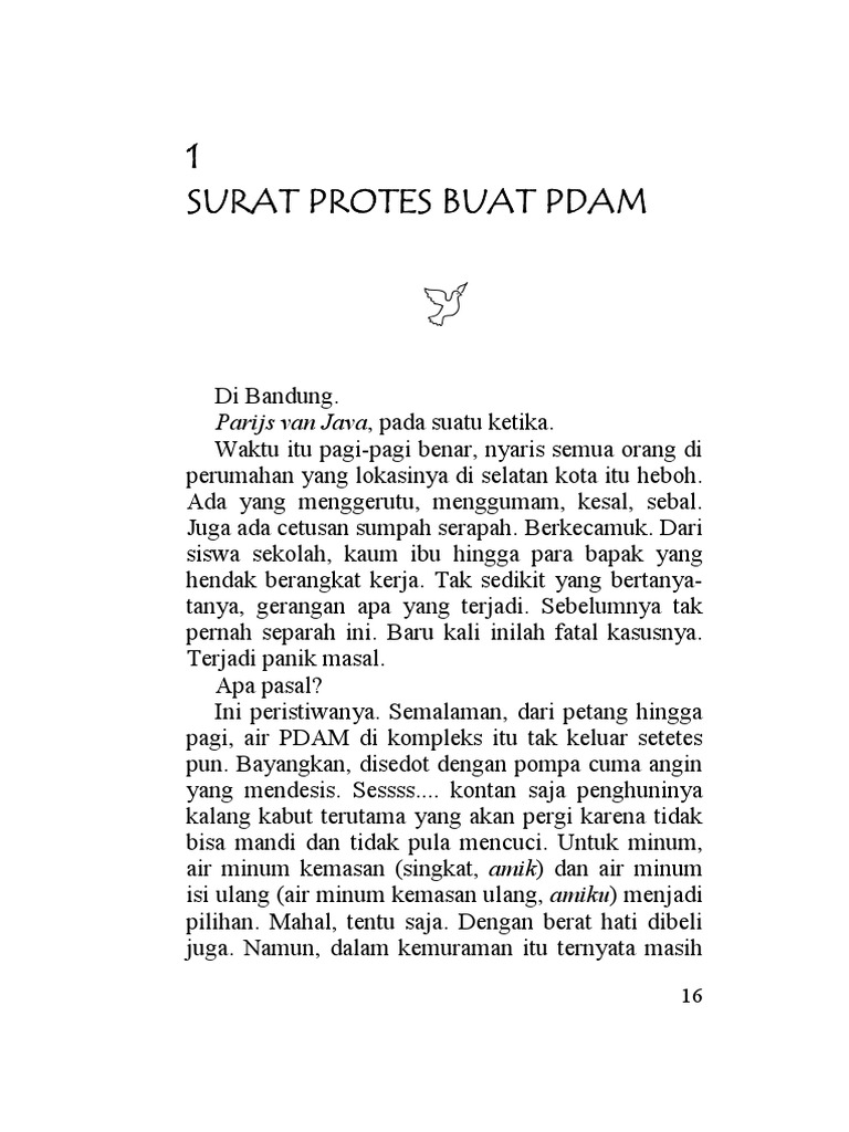 1 Surat Protes Buat PDAM Bangkrut | PDF