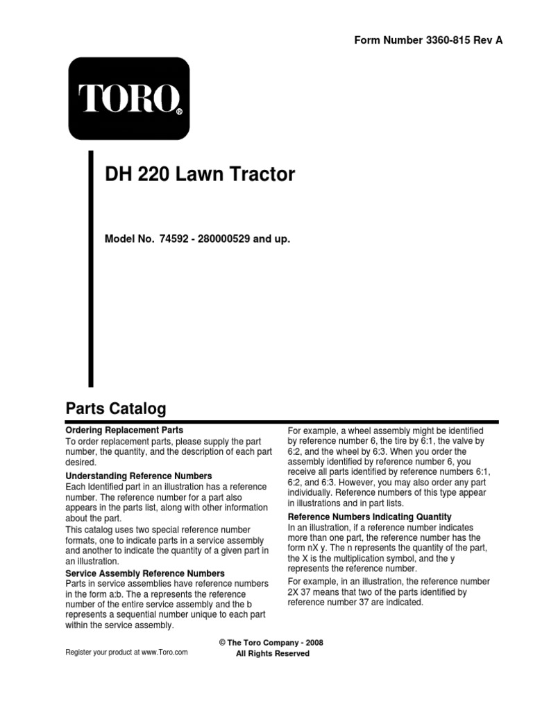 Toro-3360-815 Parts Catalogue | PDF | Axle | Vehicle Parts