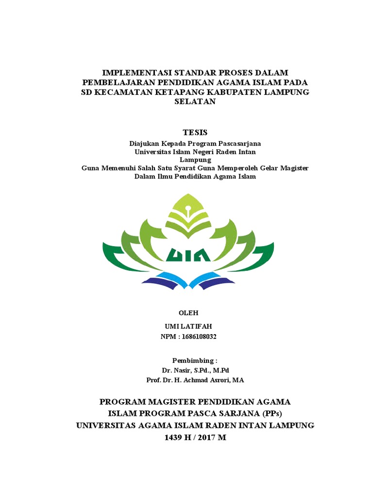 Contoh 2 Tesis Pendidikan | PDF