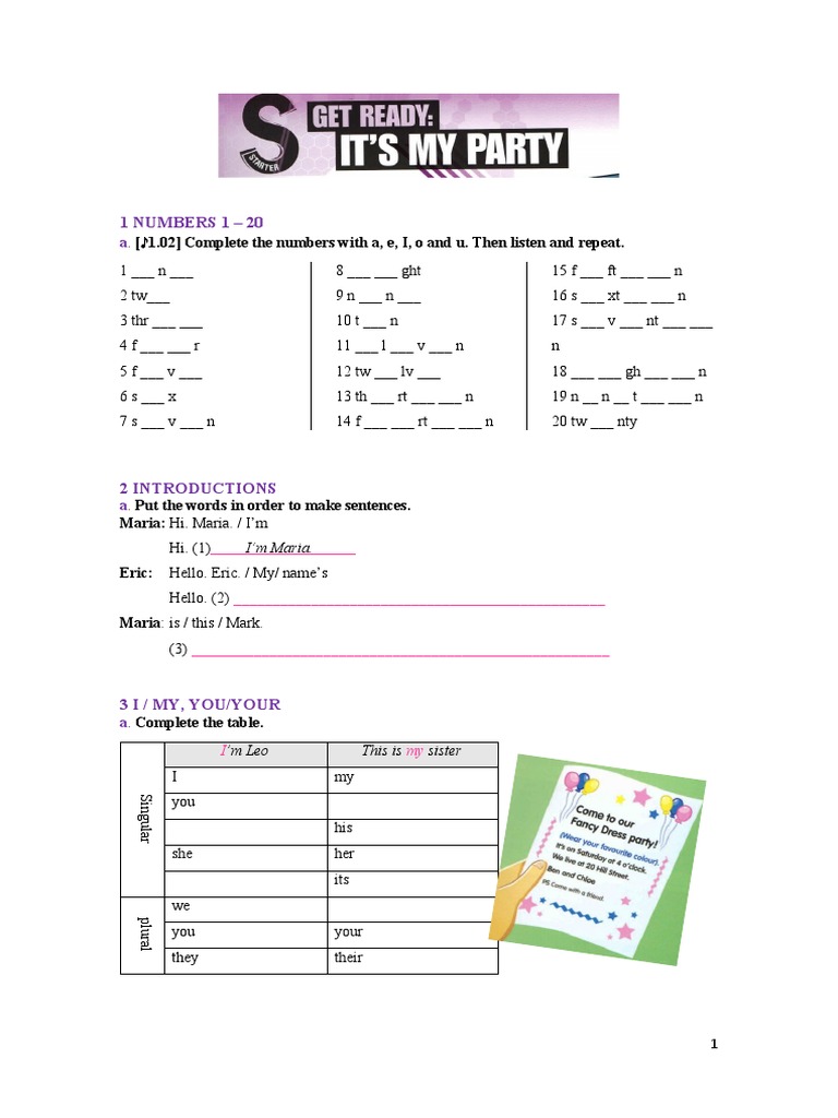 SB Answers | PDF | Meal | Question