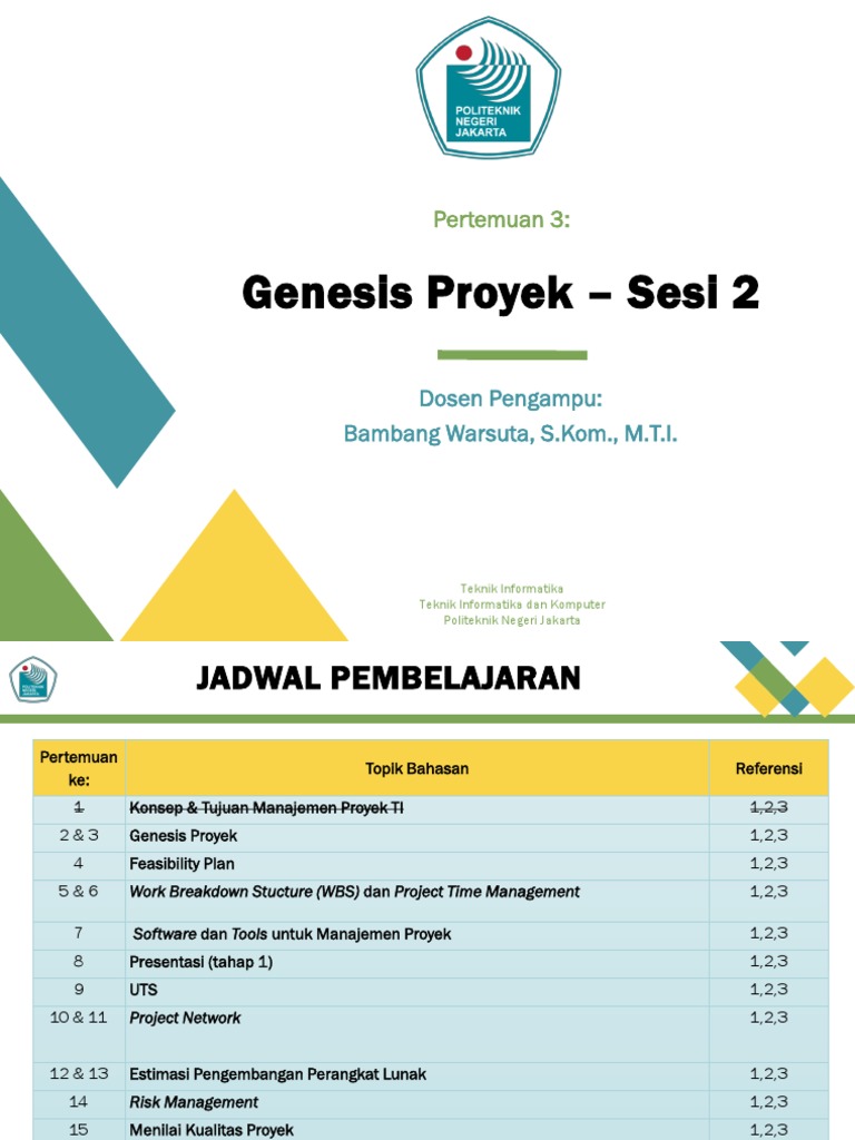 Pertemuan 3 Manajemen Proyek TIK TI 3A | PDF
