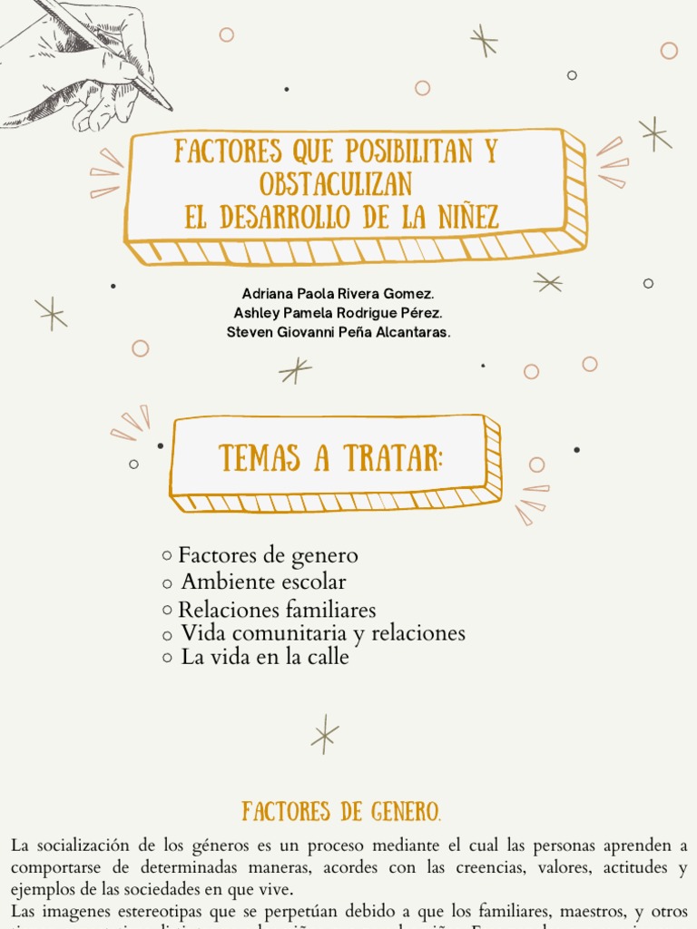 Factores Que Posibilitan y Obstaculizan El Desarrollo de La Niñez | PDF ...