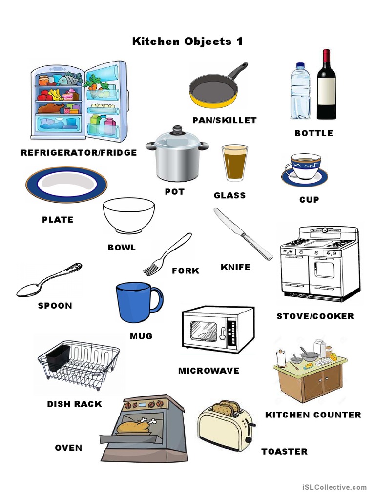 Kitchen Objects 1 | PDF | Cooking, Food & Wine