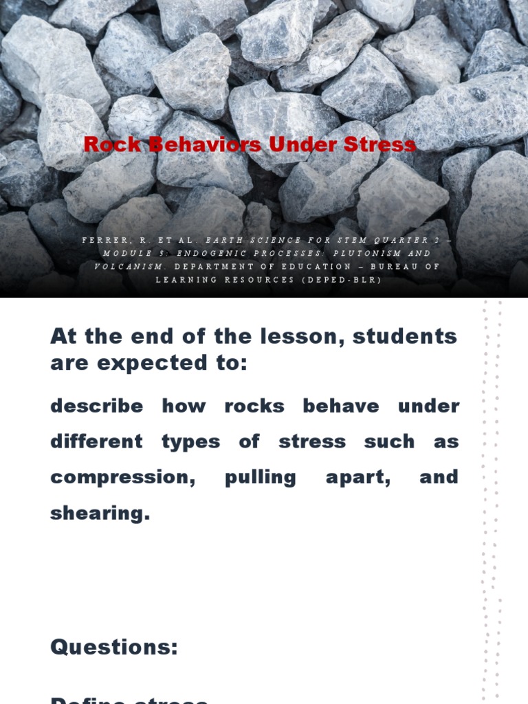 Rock Behavior Under Different Stresses | PDF | Fault (Geology) | Stress ...