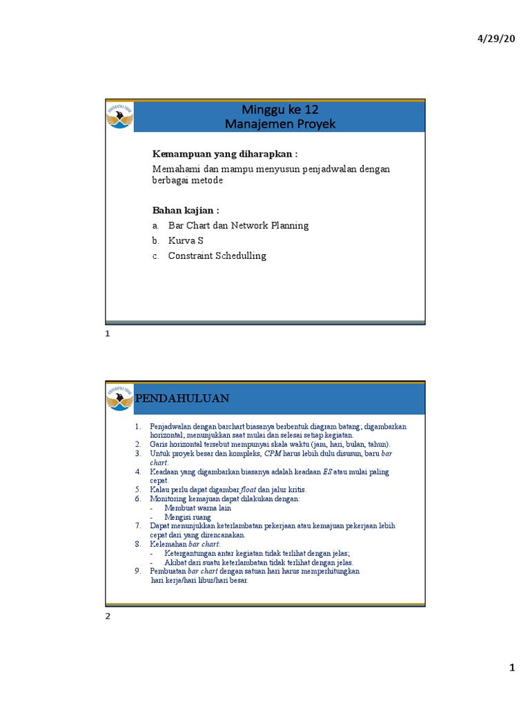 12.barchart Network Planning | PDF