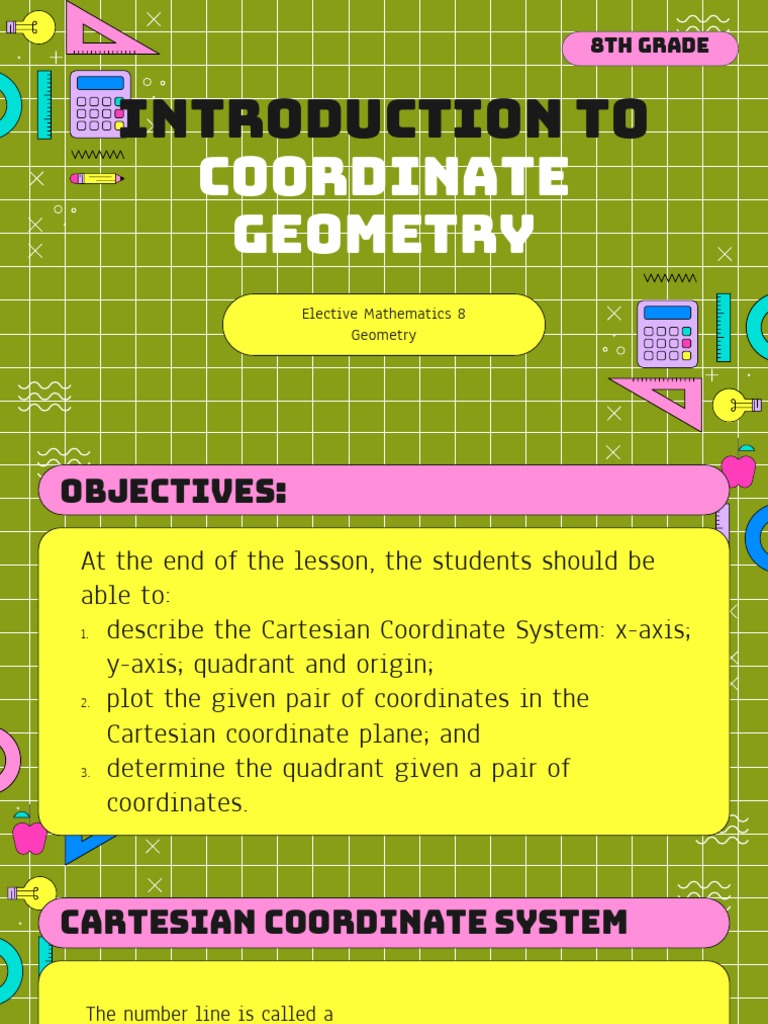 Introduction To Coordinate Geometry Pdf Cartesian Coordinate System Science