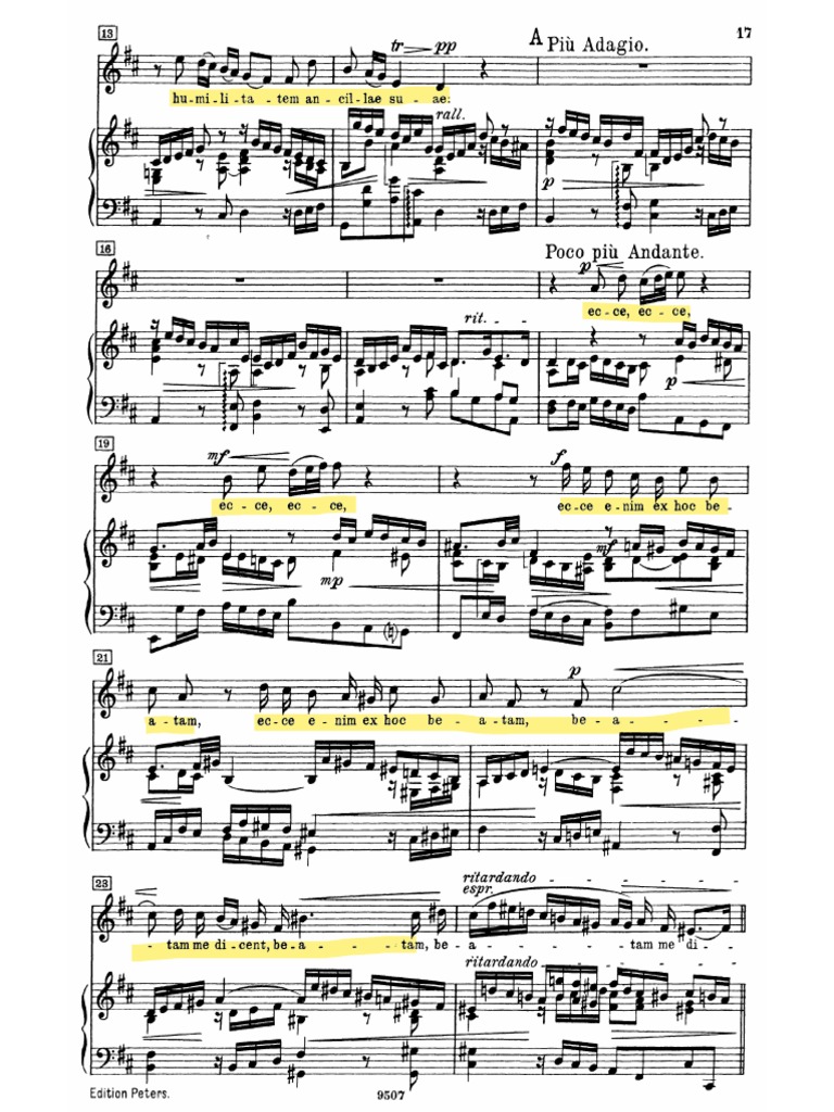 Quia Respexit - Bach | PDF