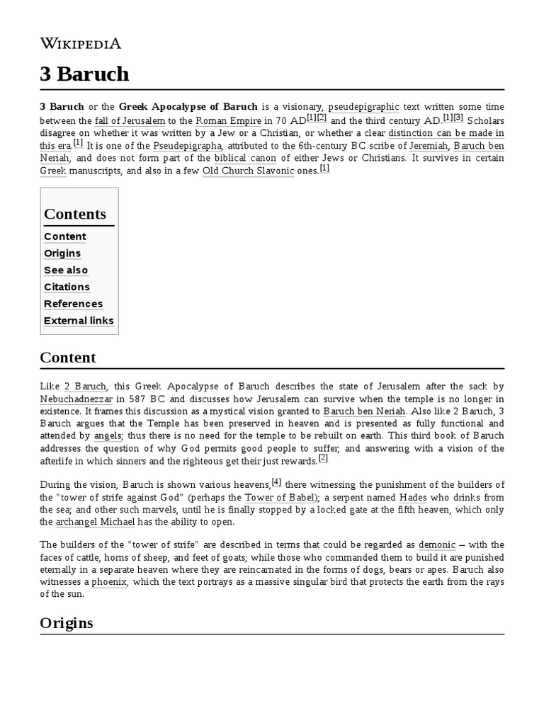 3 Baruch | PDF | Ancient Literature | Religious Texts