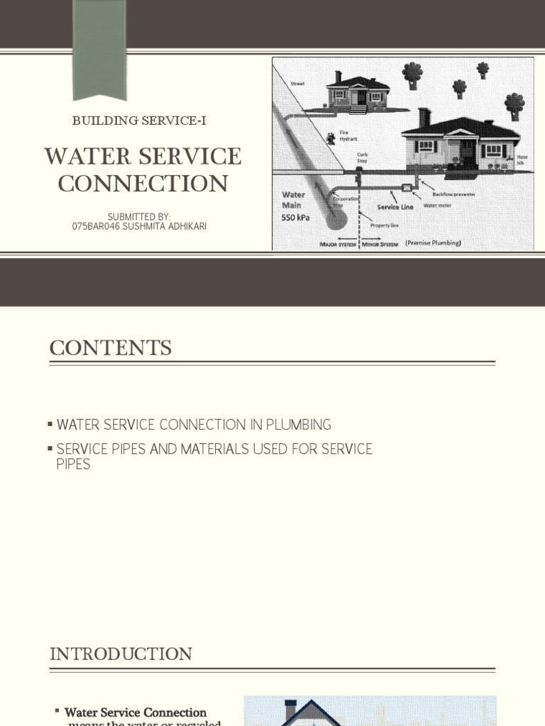 Water Service Connection Overview | PDF | Plumbing | Corrosion