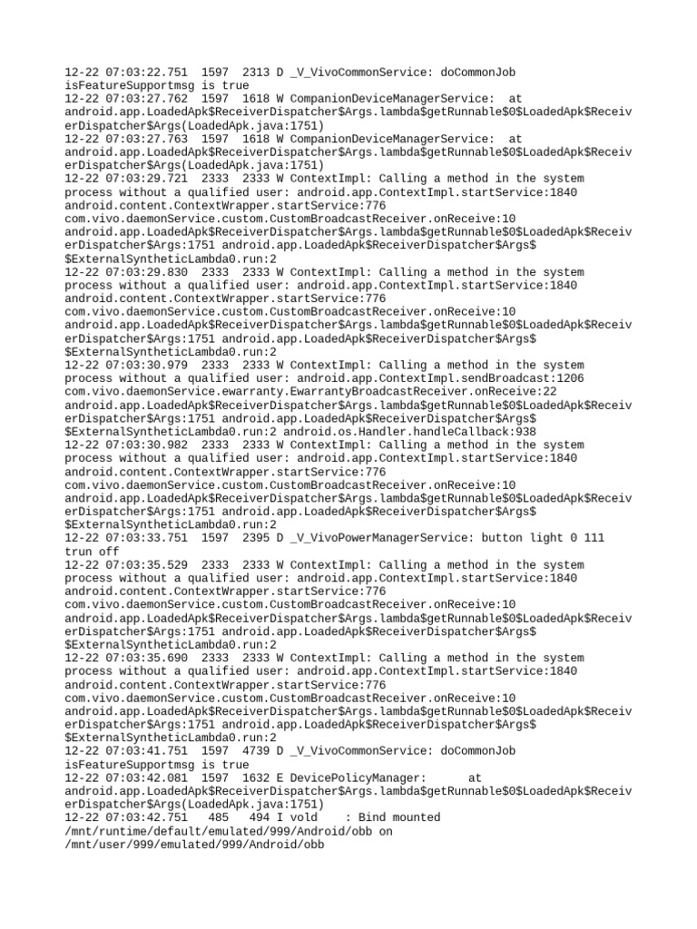 Log | PDF | Android (Operating System) | Computer Engineering