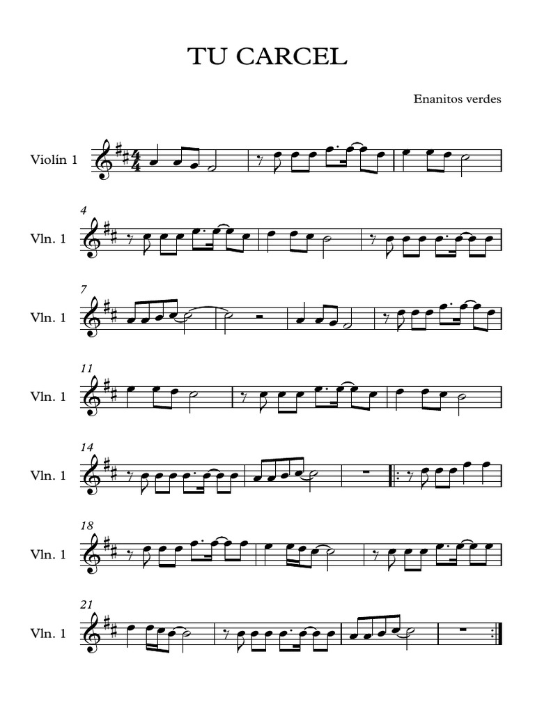 TU CARCEL - Partitura Completa | PDF