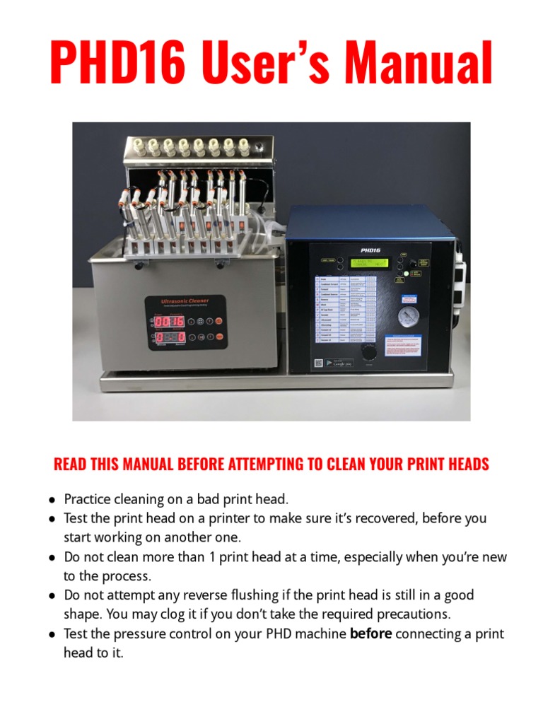 PHD16 User's Manual | PDF | Ultrasound | Printer (Computing)