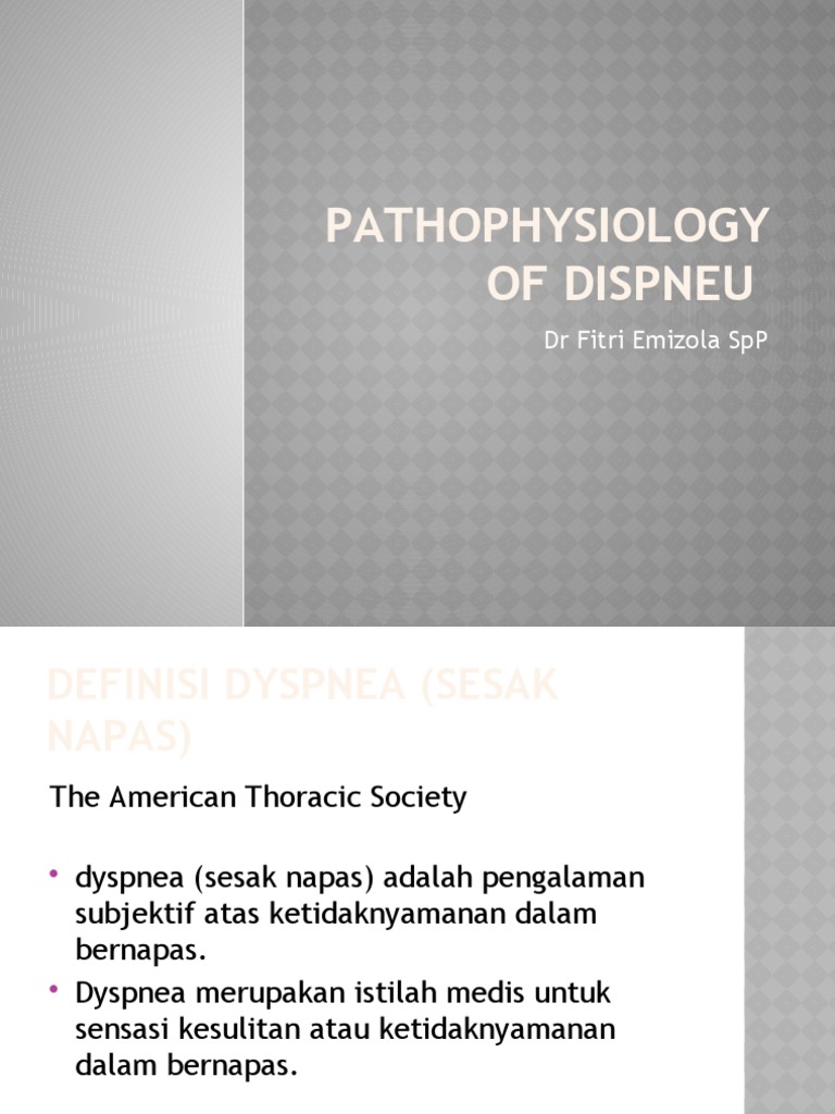 Recognition and Pathophysiology of Dyspneu - Fitri Emizola | PDF