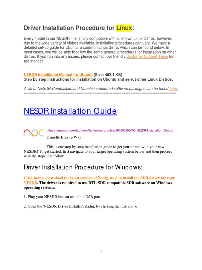 NESDR Installation Guide 20221221 | PDF | Installation (Computer Programs) | Linux Distribution