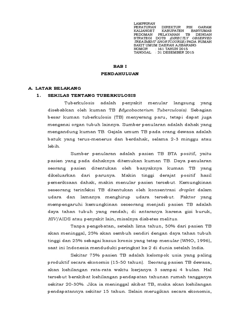 Mengatur Penanganan TB di Rumah Sakit | PDF