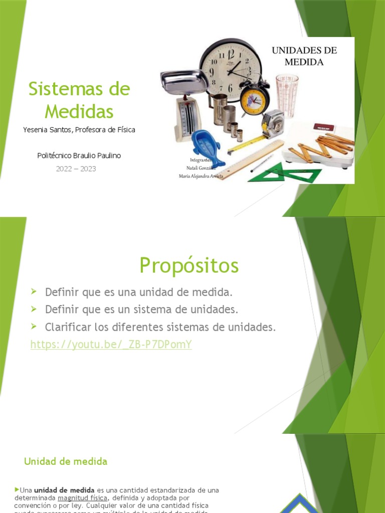 Diapositiva Sobre Los Sistemas de Medidas | PDF | Sistema Internacional ...