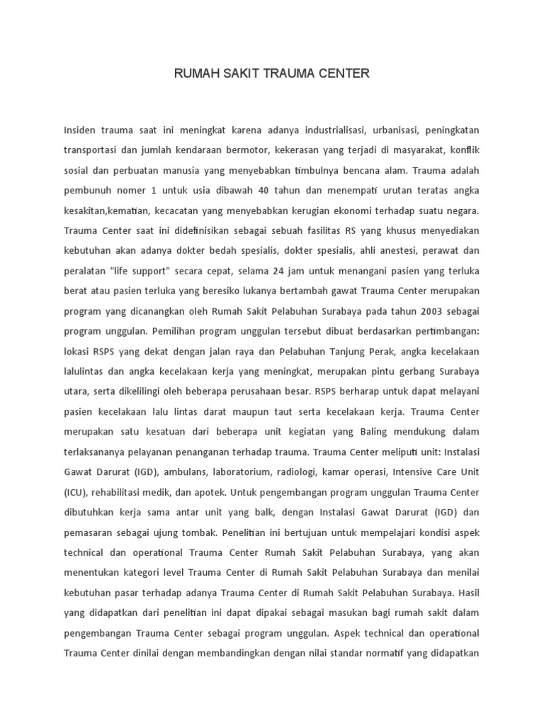 RS Trauma Center | PDF