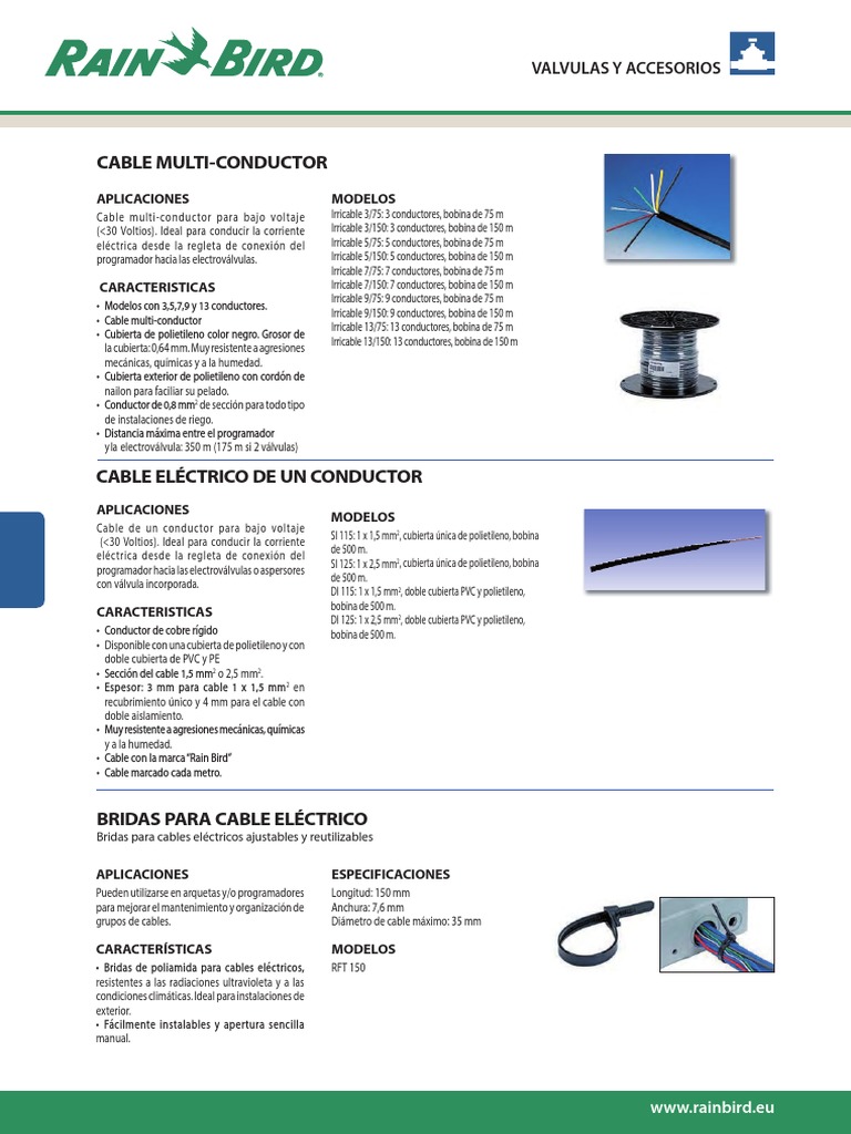 Ficha Técnica Cable | PDF | Bienes manufacturados | Electromagnetismo