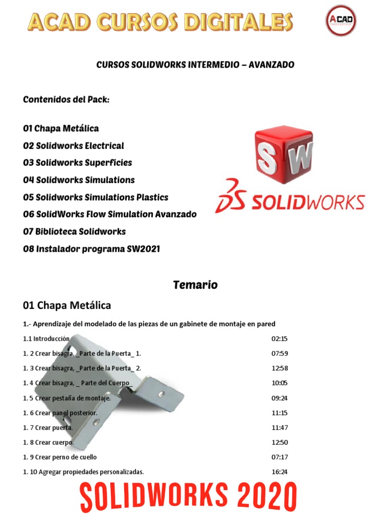 Cursos SolidWorks Intermedio-Avanzado | PDF | Materiales transparentes ...
