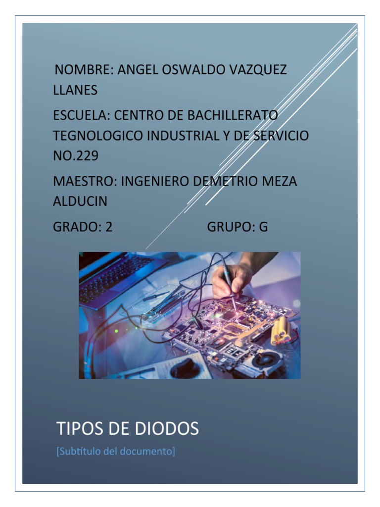 Tipos de Diodos | PDF | Diodo | Semiconductores