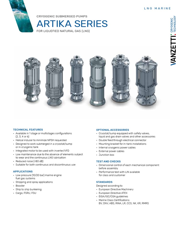 LNG Marine Cryogenic Submerged Pumps | PDF | Liquefied Natural Gas ...