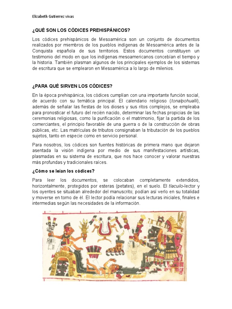 Actividad Códices Prehispánicos | PDF