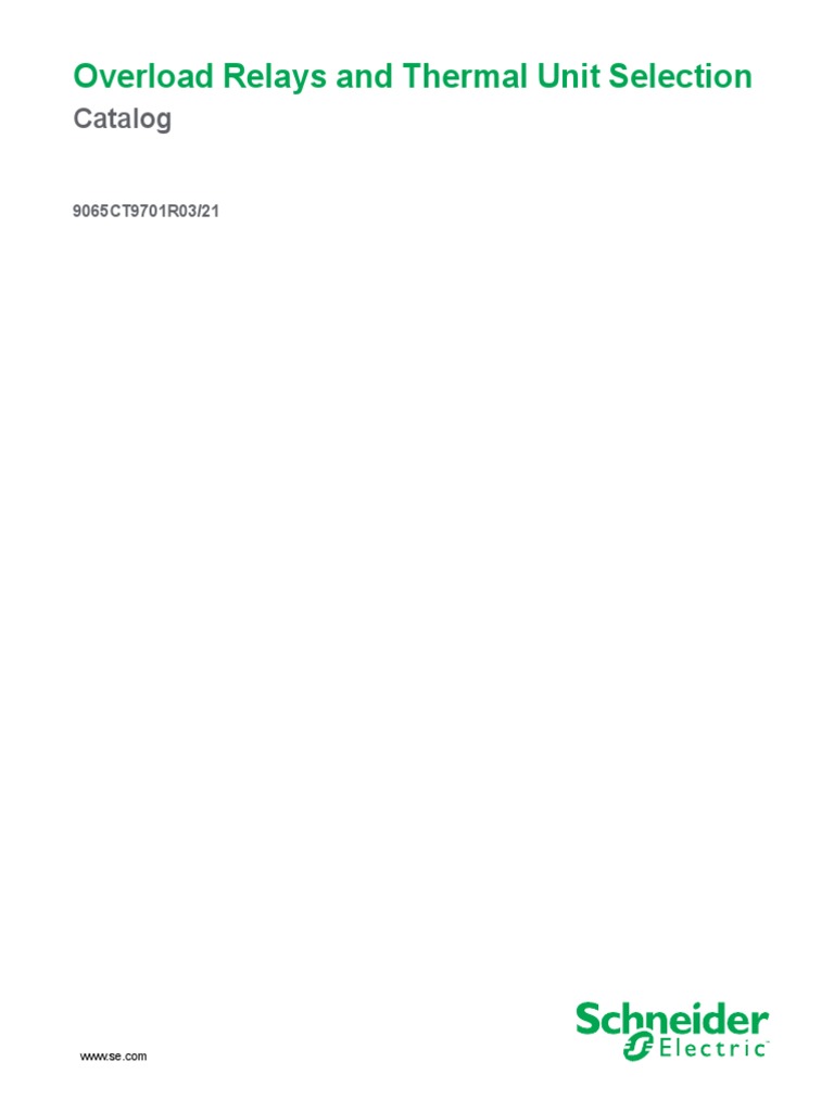 Overload Selection | PDF | Relay | Electric Motor