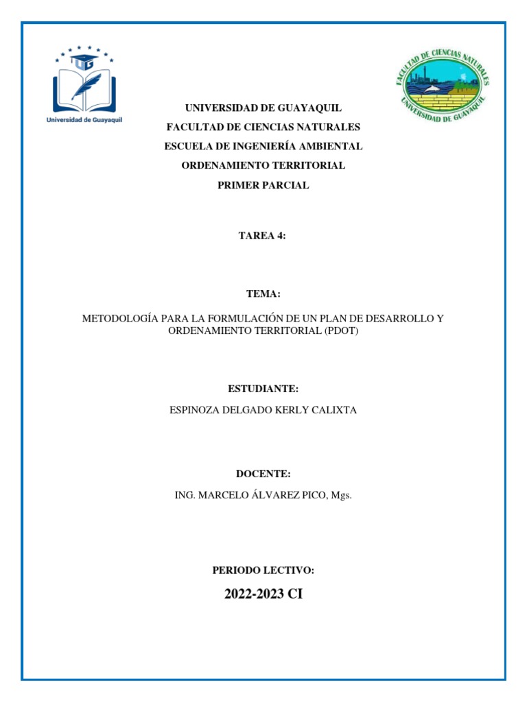 4.metodología para Formulación de Un PDOT | PDF