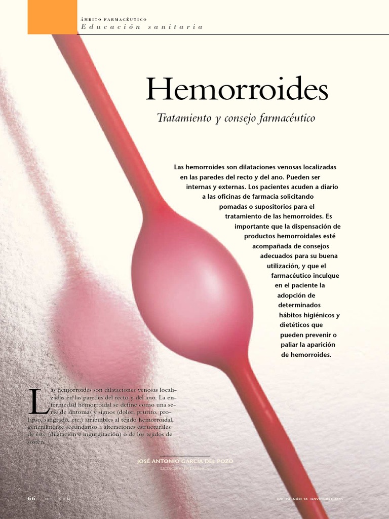 Tratamiento Farmacéutico de Hemorroides | PDF | Hemorroides | Medicina ...