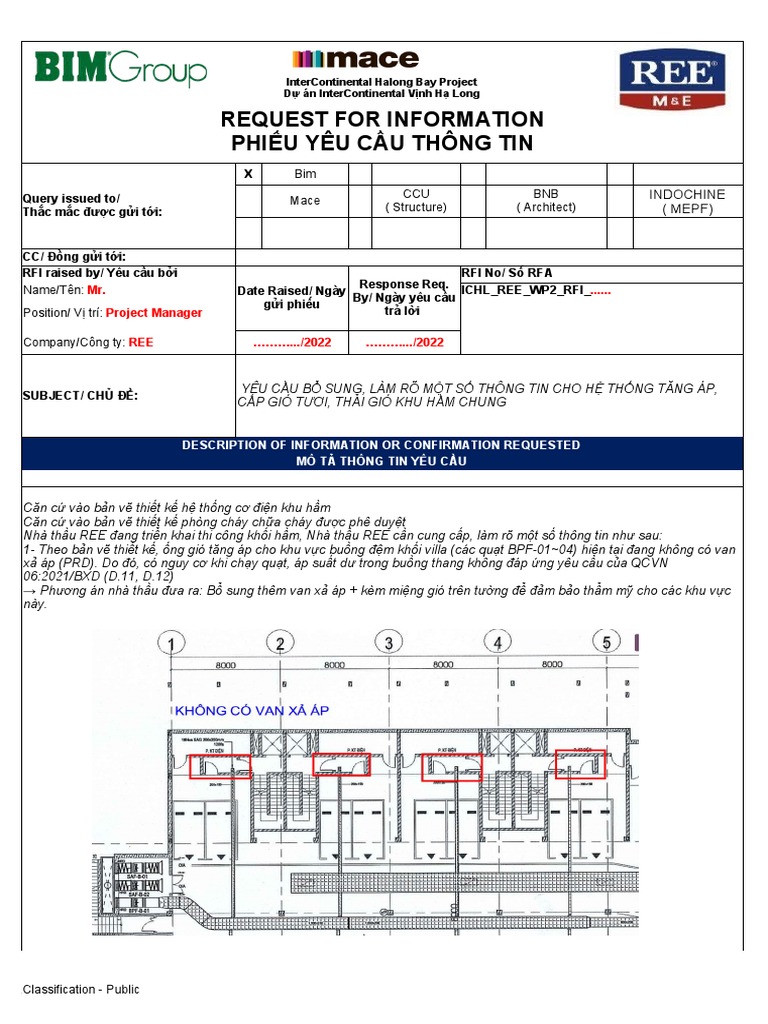 Ichl - ree - wp2 - rfi - xxx Bổ Sung, Làm Rõ Một Số Thông Tin Cho Hệ Thống Tăng Áp, Cấp Gió Tươi ...