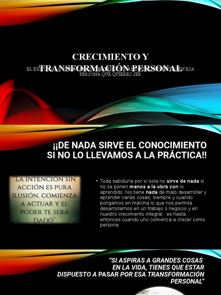 CRECIMIENTO Y TRANSFORMACIÓN PERSONAL PRESENTACION 13 DE MAYO 2022 (Autoguardado) | PDF ...