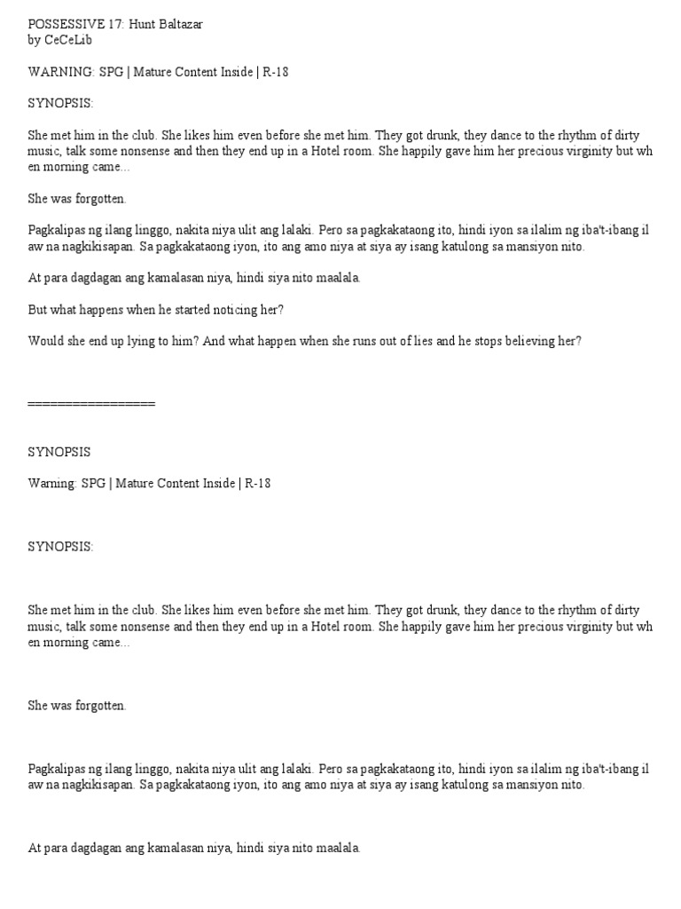 SodaPDF-converted-Cecelib - POSSESSIVE SERIES 17 (Hunt Baltazar) | PDF