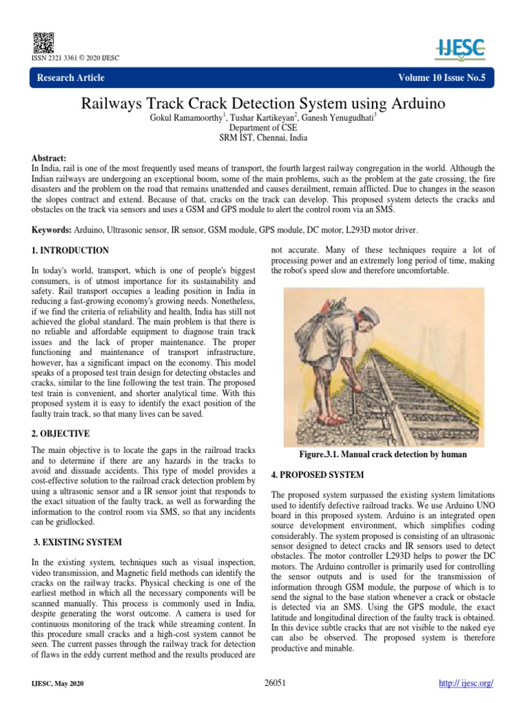 .Railways Track Crack Detection System Using Arduino | PDF | Electric Motor | Infrared